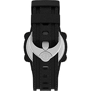 Timex Men's Expedition Digital CAT 39mm Watch – Black Case with Black Fabric & Leather Strap