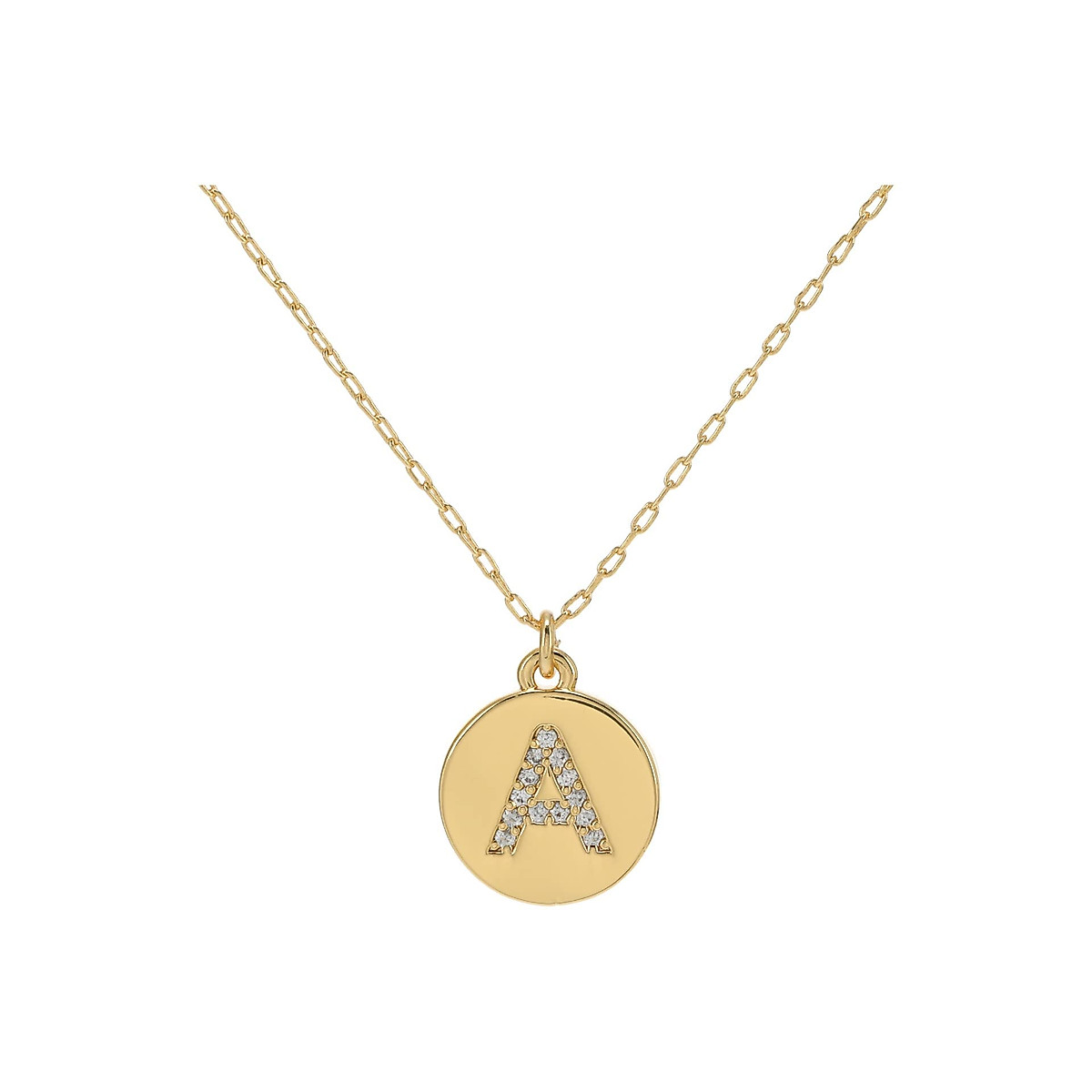 Kate Spade New York Pave Initial Mini Pendant Clear/Gold-A One Size