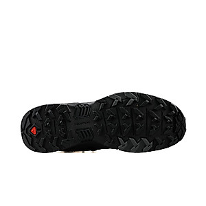 Salomon X Ultra 4 MID Gore-TEX Hiking Boots for Men, Black/Magnet/Pearl Blue, 10