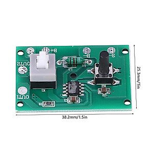 2Pcs Solar Lamp String Controller Module, Solar Lamp Controller Circuit Board with 8 Kinds Light Mode and Switch 1.2V 100mA