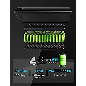 MAGICYCLE 750W Electric Bike for Adults 52V 15AH E Bike 26" Fat Tire Electric Bike 7 Speeds Cruiser Step-Thru Electric Mountain Bike - Midnight Blue