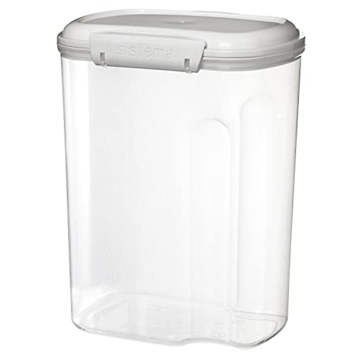 Sistema Flour and Sugar Storage Containers for Pantry with Lids and Measuring Cup, Dishwasher Safe, 13.7-Cup, White