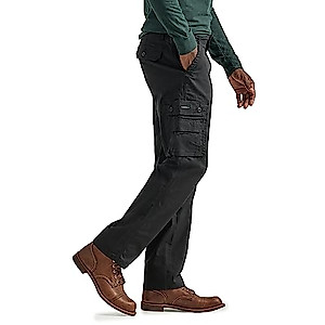 Lee Men's Wyoming Relaxed Fit Cargo Pant, Black Ripstop, 32W x 29L