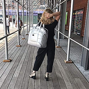 7AM Voyage Baby Diaper Bag - Plaza Large Light, Stylish, Water Repellent Nappy Bag with Padded Straps Organizer Pocket and Portable Changing Mat/Pads for Baby