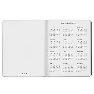 2024 Harbor Large Monthly Planner - Metallic Rose Gold - 9.75x7.5"