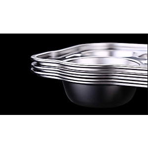 Stainless Steel Plate Divided Meal Tray Sections Dinner Dish for Babies, Toddlers and Kids Eating Food Car Shape BPA-Free Safe Fun Non-Toxic Heavy Duty (Silver 1 Pack)