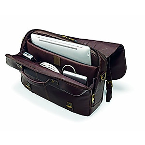 Samsonite Colombian Leather Flap-Over Messenger Bag, Brown, One Size