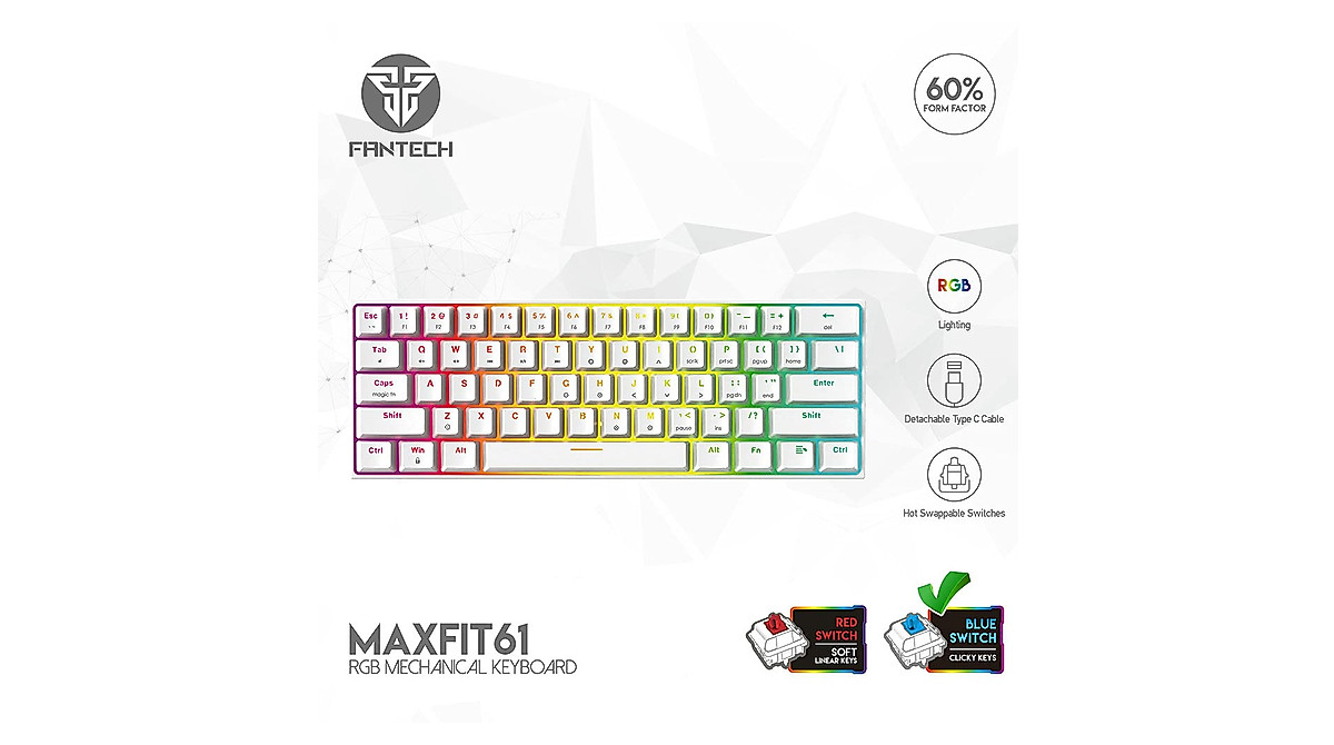 FANTECH MAXFIT61 RGB 60% Mechanical Keyboard