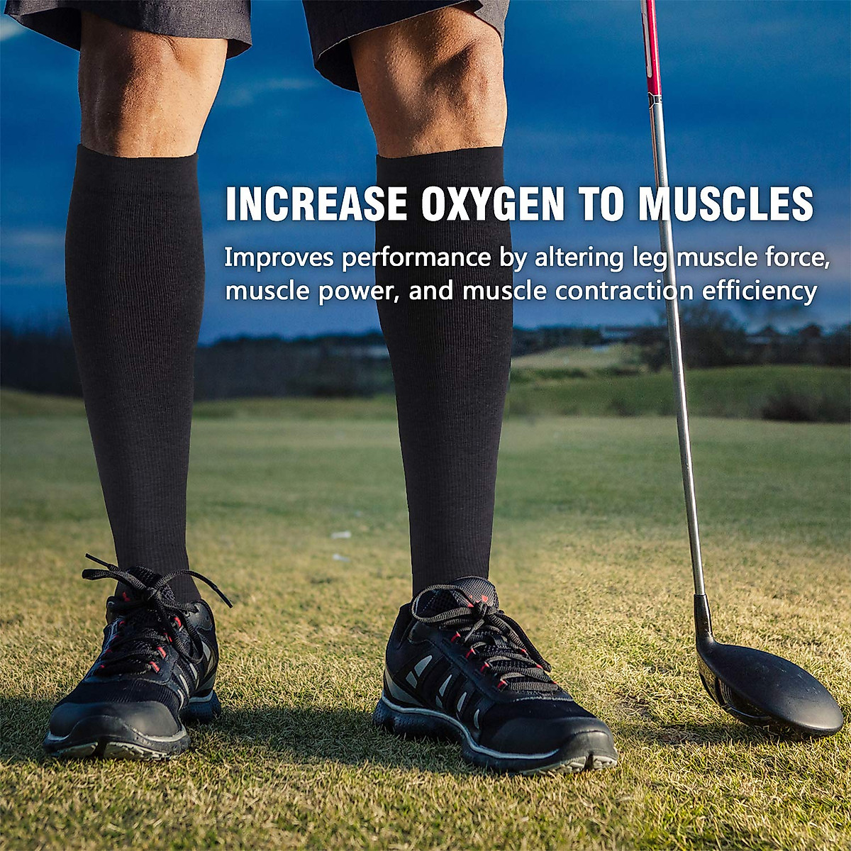 NEWZILL Compression Dress Sock (15-20mmHg) for Men & Women - Cotton Rich Comfortable Socks - Best Stockings for Business Casual, Running, Medical, Athletic, Edema, Diabetic (L/XL, Black)