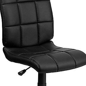 Flash Furniture Clayton Mid-Back Black Quilted Vinyl Swivel Task Office Chair