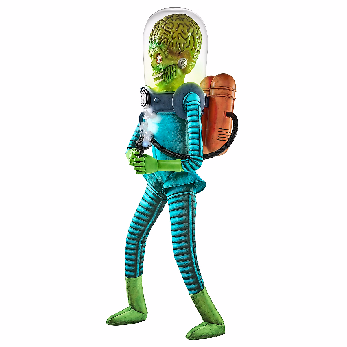 Spirit Halloween Mars Attacks! 6.5 Ft Martian Warrior Animatronic | Animated Decoration | IR Sensor Activated