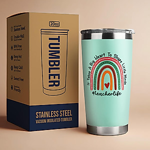 SUCHAGIFT Teacher Appreciation Gifts - Teacher Gifts for Women - Teachers Appreciation Week, Back To School, Birthday Gift - Thank You Gift Ideas for Teachers Women Daycare - 20 Oz Mint Tumbler