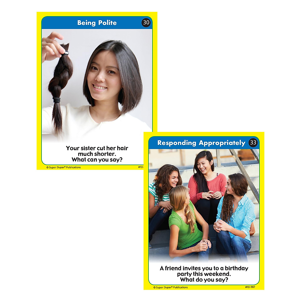 Super Duper Publications | Photo Practical Pragmatics Fun Deck | Conversation and Social Skills Flash Cards | Educational Learning Materials for Children