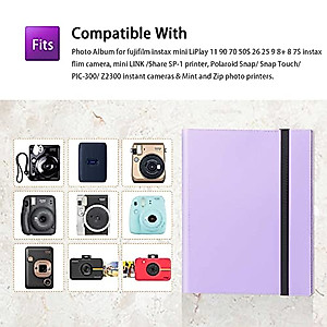 432 Pockets Photo Album for Fujifilm Instax Mini Camera, Polaroid Snap PIC-300 Z2300 Instant Camera, 2x3 Photo Album Book for Fujifilm Instax Mini 11 12 9 Evo 90 70 40 8 7 LiPlay Instant Camera (purple)