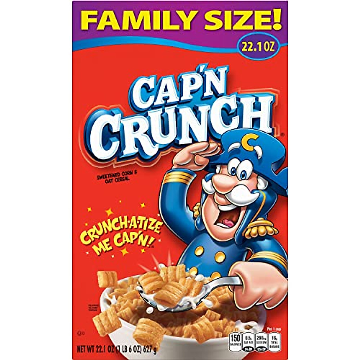 Cap'n Crunch Cereal, Original, 22.1oz Box