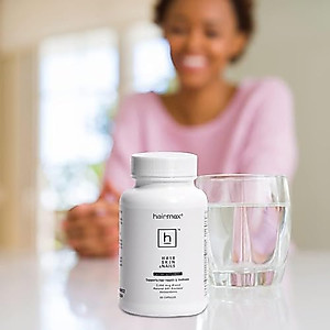 HairMax Hair, Skin and Nails Dietary Supplement – Hair Loss & Hair Regrowth Treatment. 2500mcg Biotin, DHT Blocker, MSM & Antioxidants, 60 Capsules