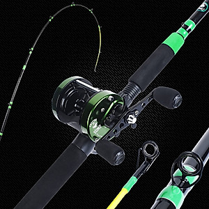 Championship Catfish Rod: 2 Piece Casting, Medium Heavy Chop Stick, Sensitive Tip for Detecting Bites, Heavy Backbone for Hauling in Ugly Monsters, 10-50lb Line, 7'6"