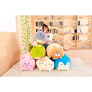 TONGSONG 8 Inch Long Plush Pig Stuffed Animal Pig Hugging Pillow Cuddly Pig Pillow Plushies Toy Home Decor Pink Piggy Huggable Anime Gifts for Kids and Lovers in Birthday, Valentines