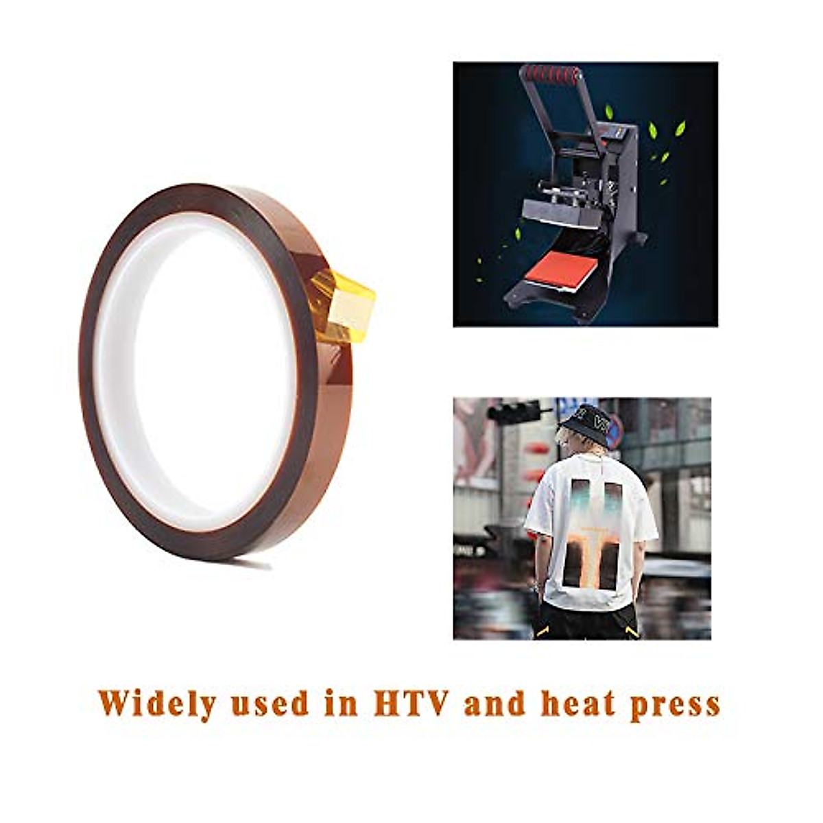 3 Pack PTFE Teflon Sheet 12 x 16" and 3 Rolls 10mm X 33m Heat Resistant Sublimation Tape,Thermal Tape for Heat Press Transfer,Non Stick Paper Reusable Craft Mat,Protects Iron,for Heat Press Machines