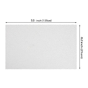 Picheng Solid Colored White Faux Leather Sheets PU Synthetic Leather Perfect for Craft DIY Handmade Jewelry Earrings Bow Making (White)
