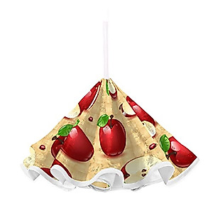cfpolar Kitchen Hand Towels with Hanging Loop, Hand Towels for Bathroom, Soft Absorbent Round Hand Towels for Kitchen Bathroom Kitchen (19 in, Apples)
