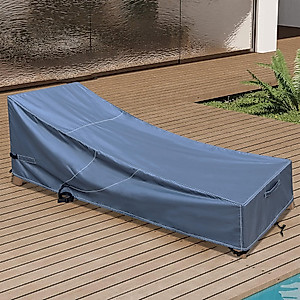 HWmatyCover Waterproof Patio Furniture Covers with Sealed Seam Heavy Duty Outdoor Chaise Lounge Covers 1Pack - 75.9" Wx 30" D x 25.9" H, Grey (M)