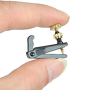 KAIY Violin Fine Tuners for 4/4-3/4 Violin, Stainless Metal String Spinner Adjuster, Nickel Plated Anti Rust, 4 Pcs Black/Gold