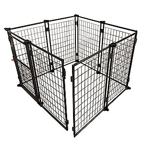 TWO by TWO Haven Expandable Kennel, Black, Medium