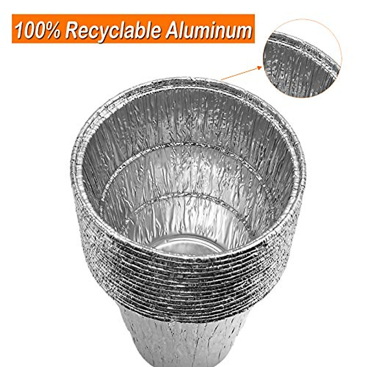 BBQ Future 6" H Universal Grease Bucket Liner Compatible with Pit Boss Grills 67292 Foil, Trae-ger Large Bucket & Other Grill Bucket Accessories, Disposable Aluminum, 15-Pack