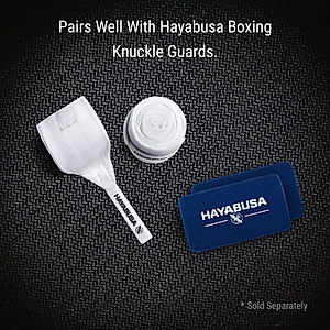 Hayabusa Gauze Boxing Hand Wraps for Men and Women Starter Thumb with Loop Hook & Loop Closure- White, 180 Inches