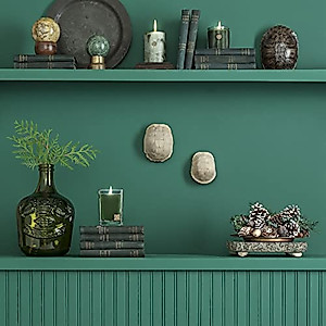 Aromatique The Smell of Tree Glass Cube 12 oz Scented Jar Candle with Metal Medallion for Home Décor and Gift