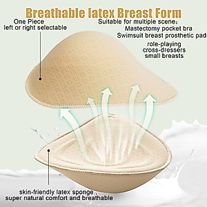 CYTMTZGA Latex Foam Mastectomy Breast Prosthesis Breast Forms Lightweight Ventilation Used Women Pocket Post-Surgery Bra Sp2L