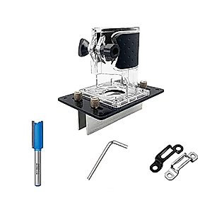 2 in 1 Slotted Bracket, Wood Trimmer Router Tool, for DIY Router Base Trimming Milling Machine Slotting Locator Invisible Punch Locator Tool Accessories