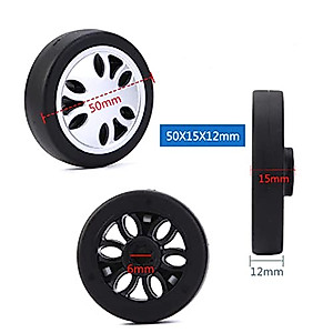 Luggage Suitcase Replacement Wheels Rubber Swivel Caster Wheels Bearings Repair Kits for Luggage