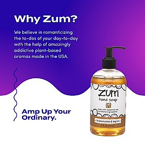 Zum Indigo Wild Hand Soap - Natural Liquid Hand Soap - for Bathroom & Kitchen - Frankincense & Myrrh Scent - 12 oz (4 Pack)