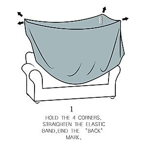 1 Piece-Love Seat/2 Seater Sofa Slipcover Polyester Spandex Jacquard Fabric Stretchable Home Motel Resort Rentals and Commercial use, Fits Back of Furniture from 57 to 70 inch Wide, Coffee Color