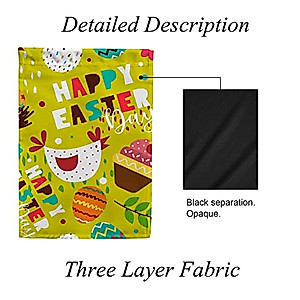 My Little Nest Seasonal Garden Flag Happy Easter Eggs Chicken Double Sided Vertical Garden Flags for Home Yard Holiday Flag Outdoor Decoration Farmhouse Banner 12"x18"