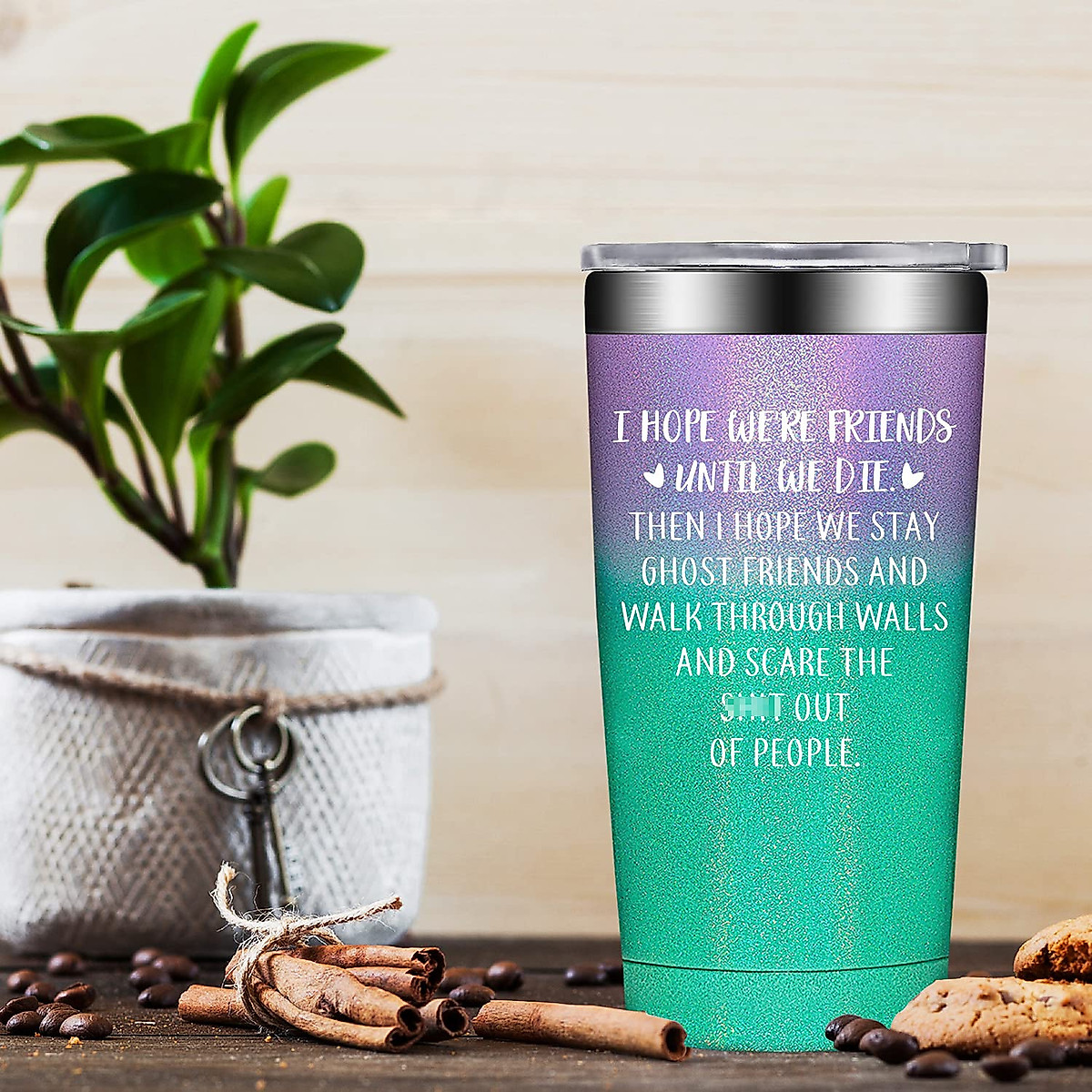 Fufendio Best Friend Birthday Gifts for Women - Friendship Gifts - Vacuum Insulated Tumbler Cup