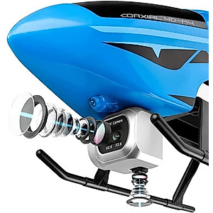 Hokcus 4Ghz Electric Rc Aircraft 72Cm Large Remote Control Helicopter with Camera Alloy Fall Resistant Rc Airplane Birthday Gift/2Battery Packs/2Battery Packs