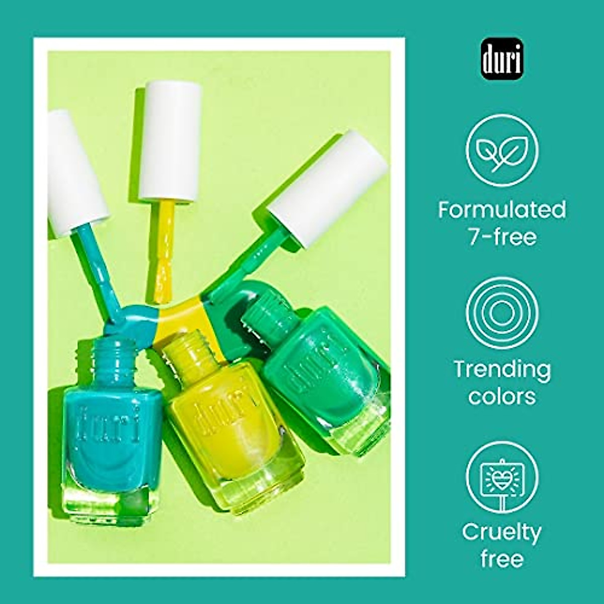 duri Nail Polish, GBD104 Down to Earth, Full Coverage, Glossy, Solids and Metallic, Fast Drying, Long Lasting, Easy at Home Application Cosmetics
