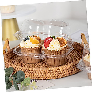 SOLUSTRE 150 Pcs Cake Packing Box Transparent Cake Cases Baking Cake Cases Cake Packing Containers Pastry Boxes Dessert Boxes Cupcake Boxes Cake Storage Boxes Packing Boxes Cookies Boxes