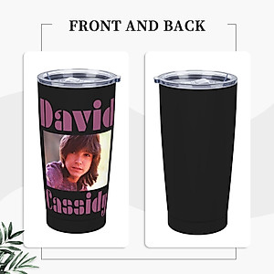 KMATELONE David Music Cassidy Cup Stainless Steel Vacuum Insulated Travel Mug With Lid and Straw Cups Thermal Coffee 20 Oz