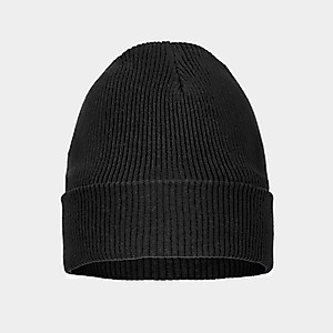 The Hat Depot - 100% Cotton Soft Cuffed Skull Plain Daily Beanie (Black)