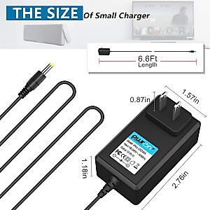 PwrON AC to DC Adapter Compatible with Sony SRSX5 SRSX5/WHT SRSX5/RED SRSX5/BLK SRSBTX300 SRSBTX300/WHT SRSBTX300/BLK SRS-BTX300 AC-S125V25A Portable NFC Bluetooth Wireless Speaker System