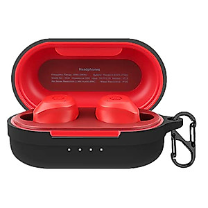 Ankersaila Case Compatible with TOZO NC9,Anti-Lost & Shockproof Portable Silicone Protective Case Cover (Black)