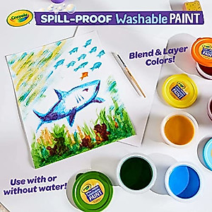 Crayola Spill Proof Paint Set, Washable Paint for Kids, Ages 3, 4, 5, 6