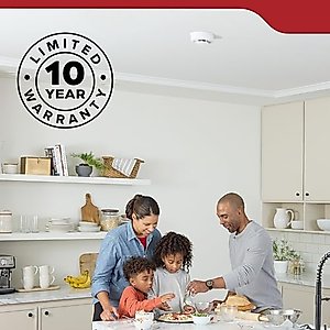 Kidde Hardwired Smoke Detector, 10-Year Battery Backup, Interconnectable, LED Warning Light Indicators, 4 Pack