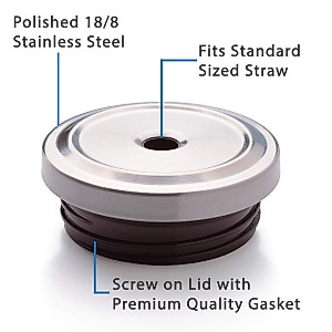 Cupture Stainless Steel Skinny Insulated Tumbler Cup with Lid and Reusable Straw - 16 oz (Winter White)