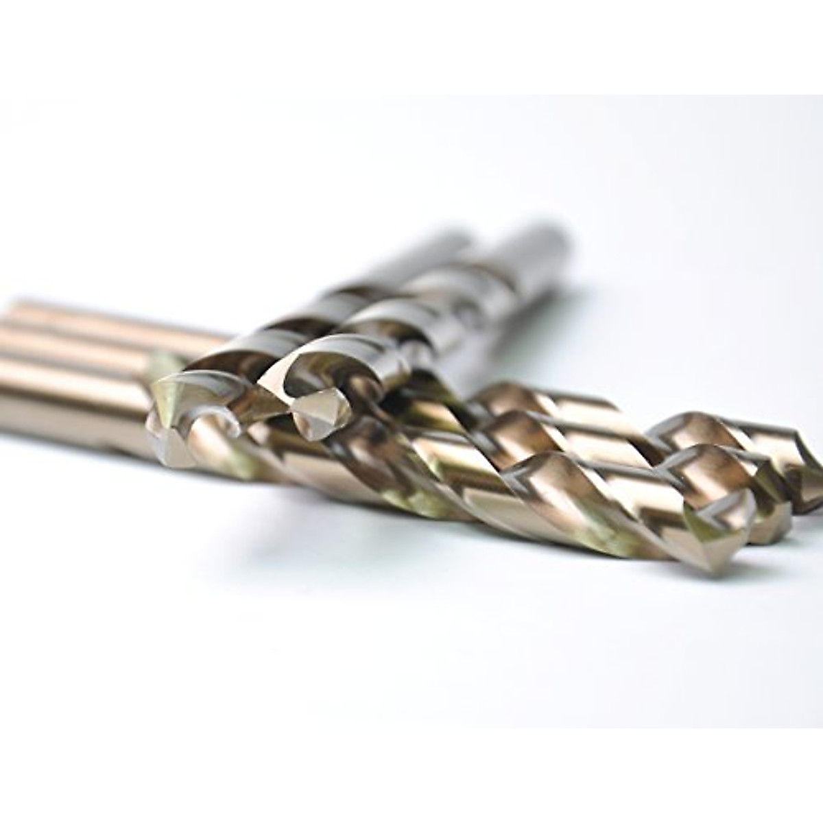 DRILLFORCE 5PCS 31/64" Inch HSS General Purpose Heavy Duty Jobber Cobalt Twist Drill Bits,Ideal for Drilling on mild Steel, Copper, Aluminum, Zinc Alloy etc.