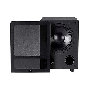 Monoprice Premium Select Subwoofer - 8-Inch Woofer, 200 Watt, 4 Ohm Nominal Impedance, Auto On/Off, Black